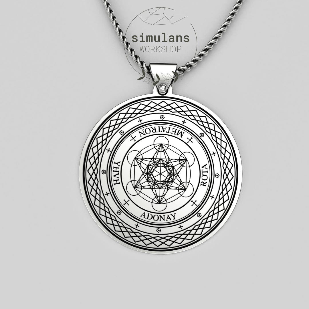 925 Sterling Silver Archangel Metatron Sigil Necklace – Spiritual ...