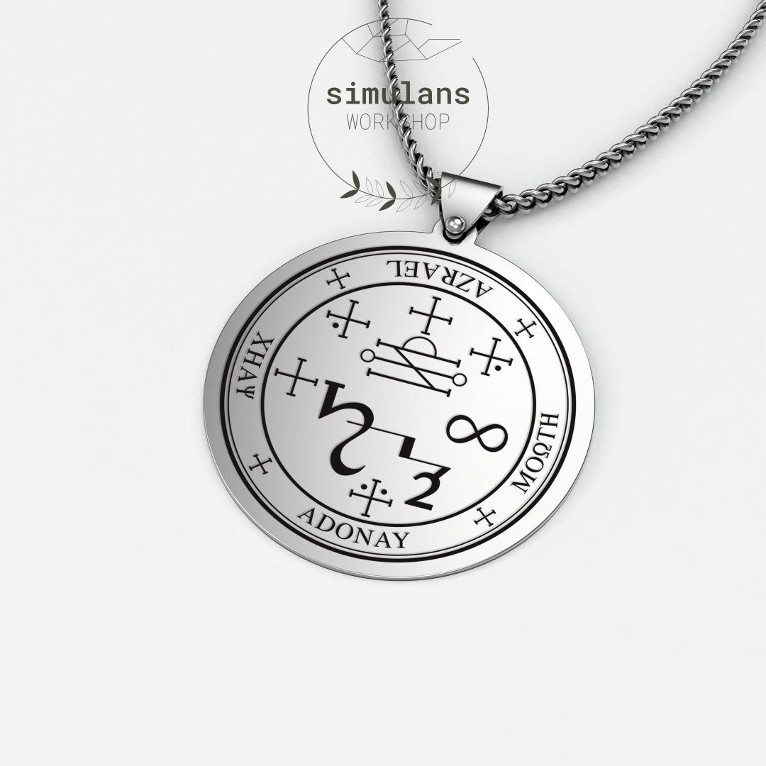 Archangel Azrael Sigil Necklace - 925 Sterling Silver Comfort ...