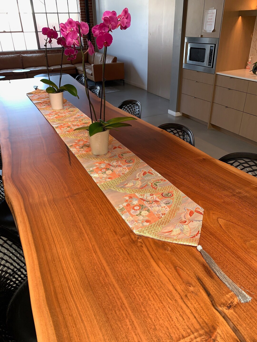 Table Runner Made With Vintage OBI, Kimono Upcycled, Unique One of a ...