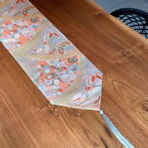 Table Runner Made With Vintage OBI, Kimono Upcycled, Unique One of a ...