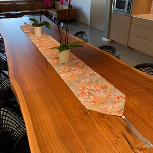 Table Runner Made With Vintage OBI, Kimono Upcycled, Unique One of a ...