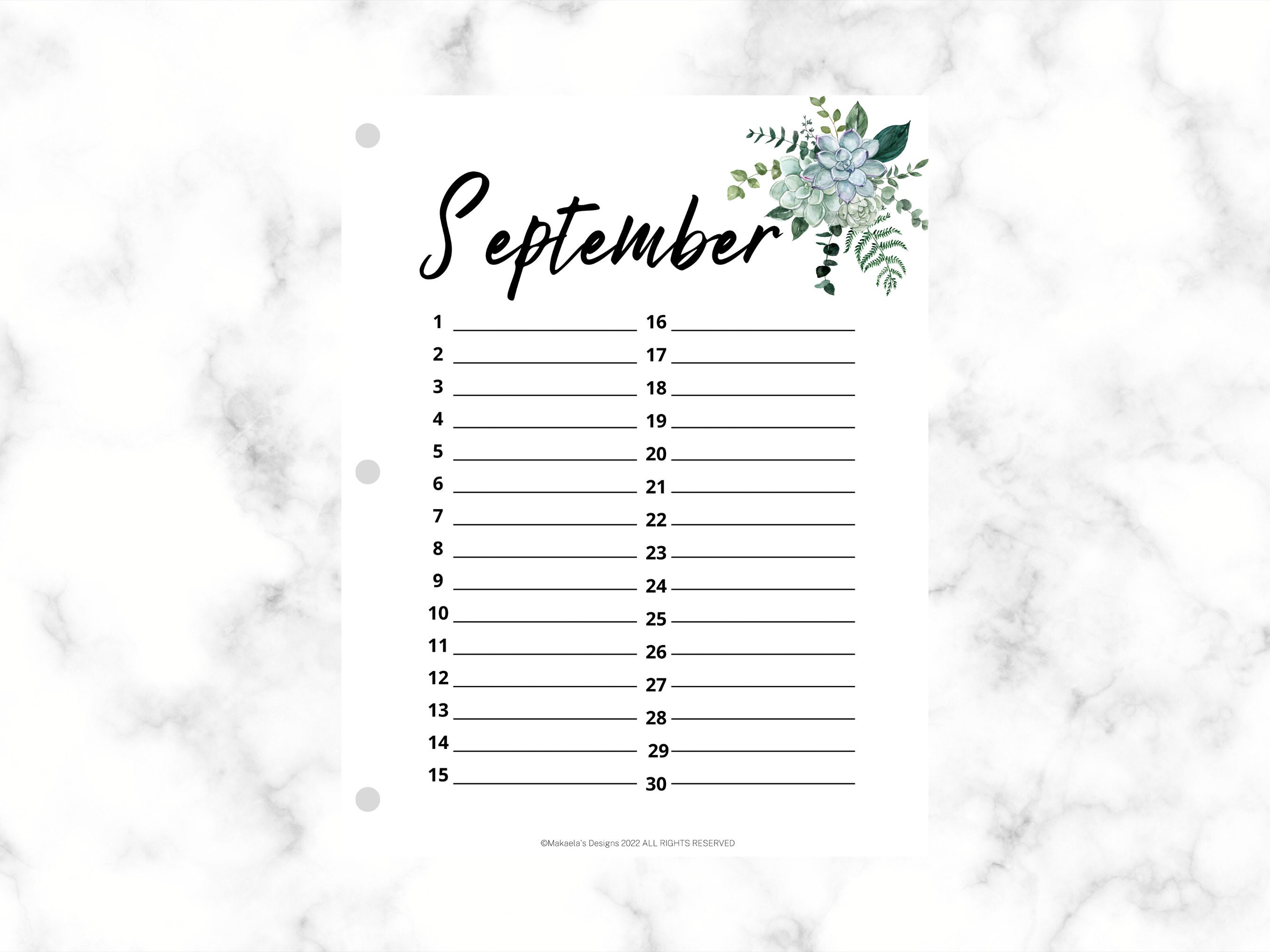 Printable Birthday Calendar | Annual Events | Botanical Calendar ...