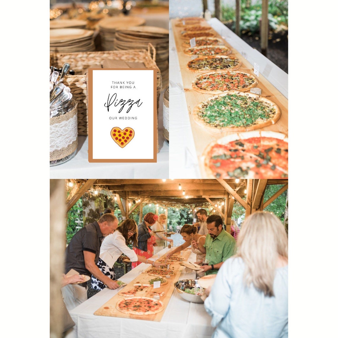 Pizza Our Wedding Sign Printable Pizza Wedding Sign Thank - Etsy