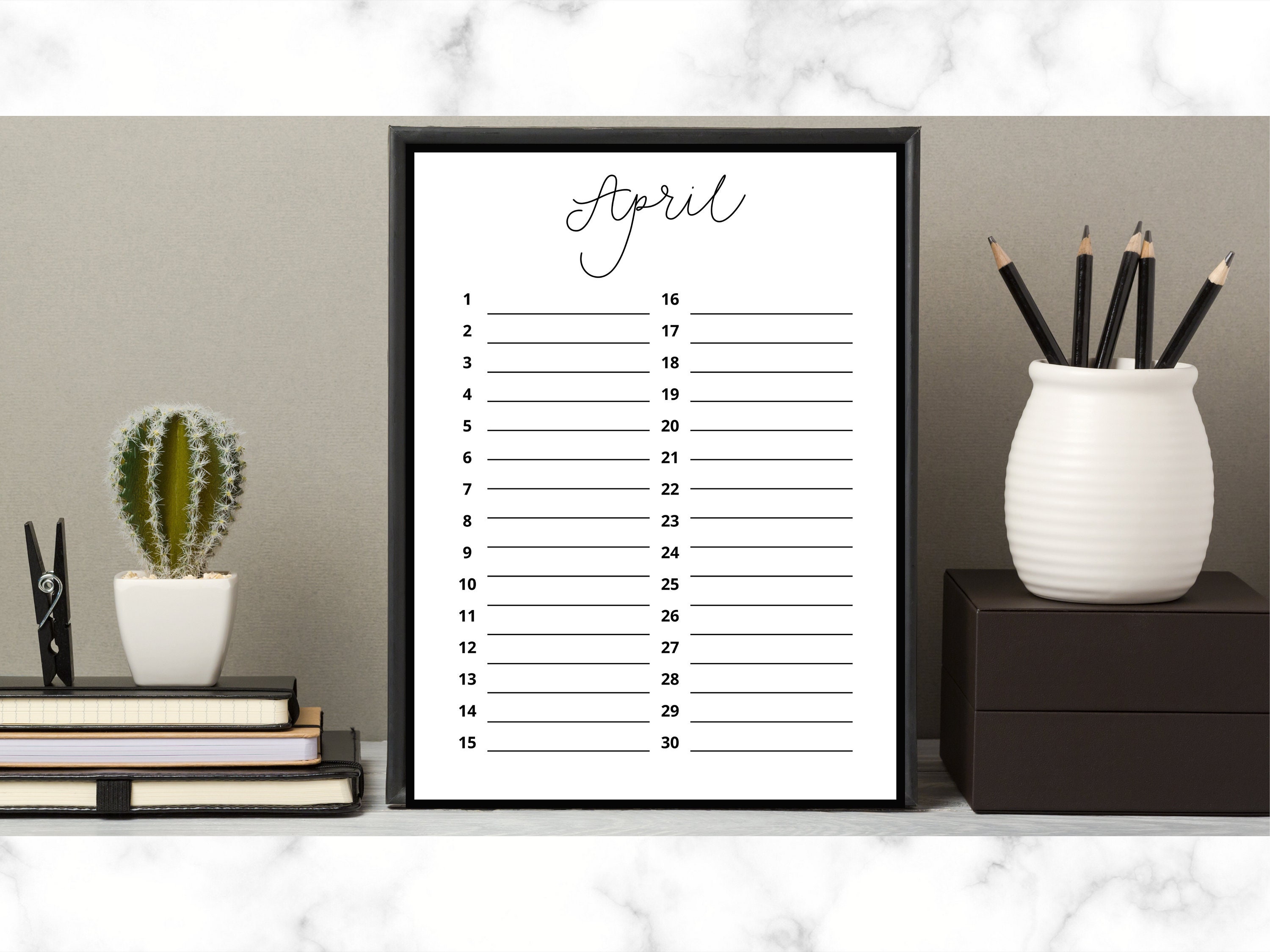 Printable Birthday Calendar | Annual Events | Minimalist Calendar ...