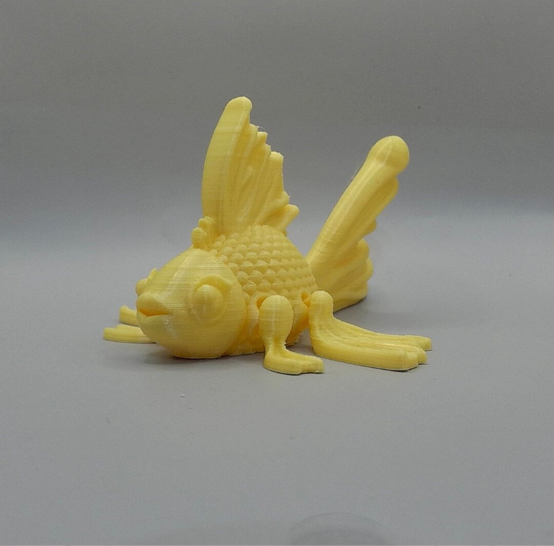 Flexi 3D Printed Goldfish NOW PAINTED designed by Flexi Factory - Etsy