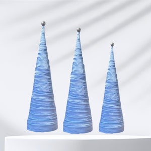 Winter Wonderland Cone Tree, Powder Blue Christmas Tree, Elegant Modern ...