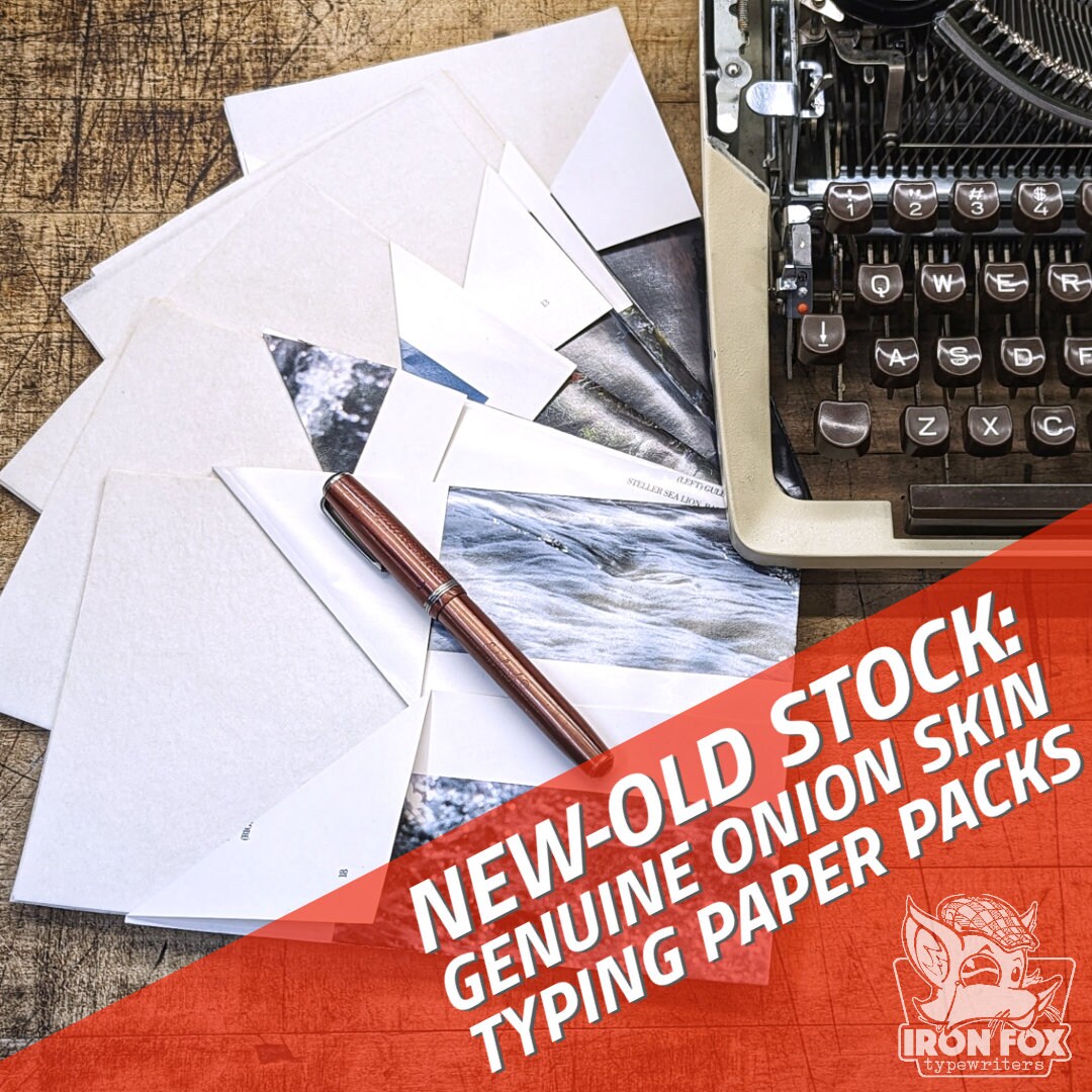 New/old-stock: Vintage Onion Skin Typing Paper Packs (10pcs, 1/2 Letter ...