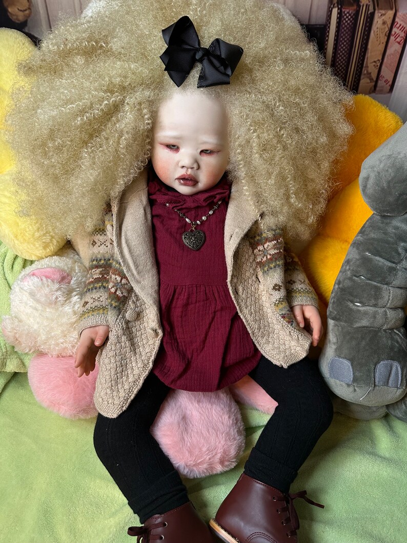 Amaya Sculpt Painted by Schroder Konate / COA / Albinism Reborn Doll Albino - Etsy