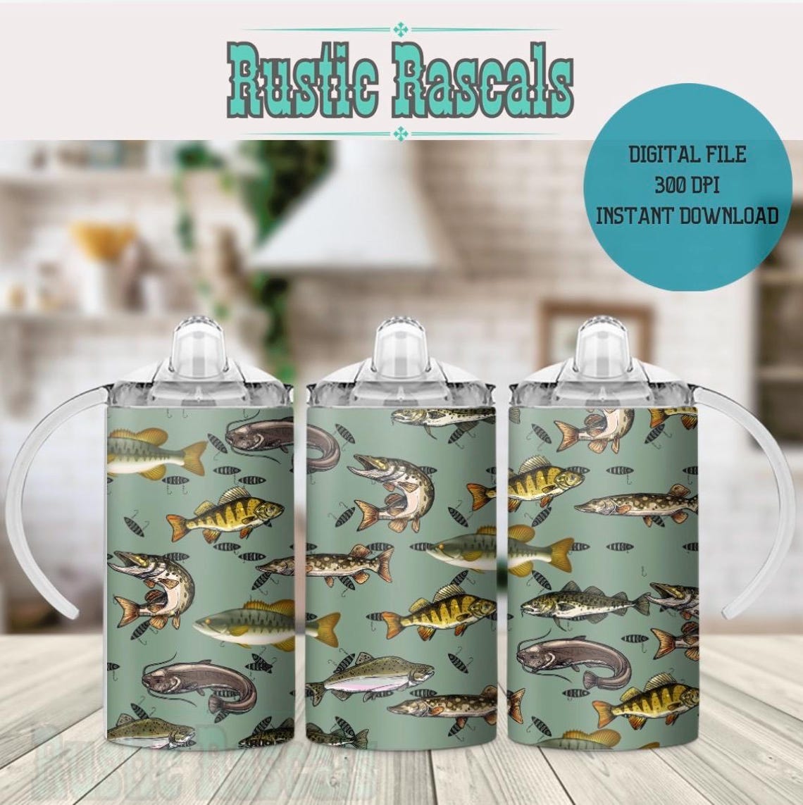 Kids Fishing 12oz Sippy Cup Flip Top Cup Wrap PNG Sublimation, Boys ...