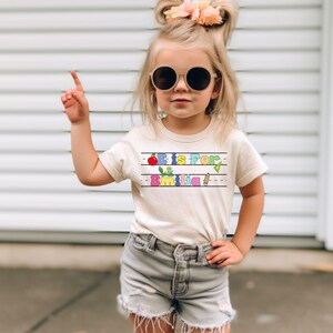 Personalized Alphabet Kids Shirt, Custom Name Shirt for Kids, Cute ...