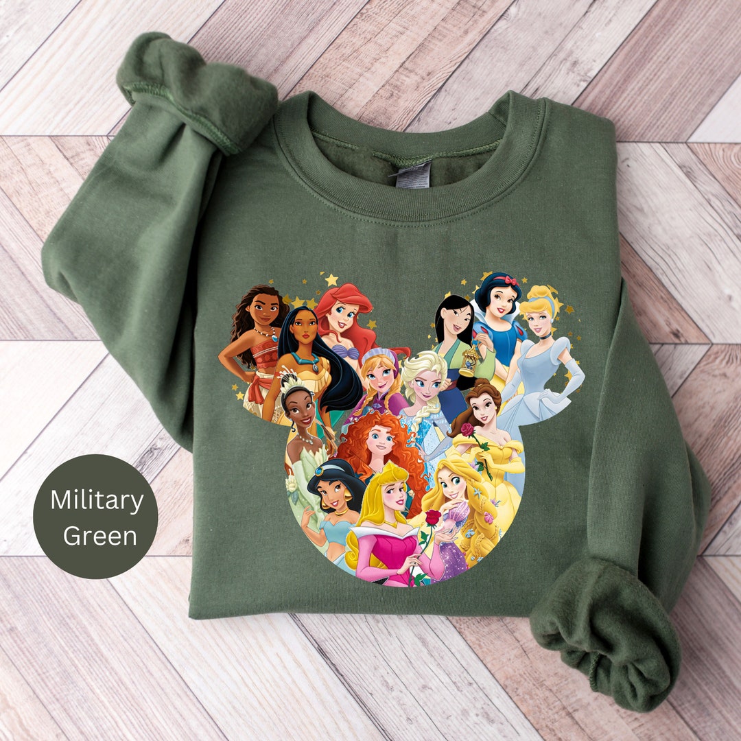 All Disney Princess in Mickey Ears Shirt, Disney Princesses Shirt, Disney Vacation Shirt, Magic ...