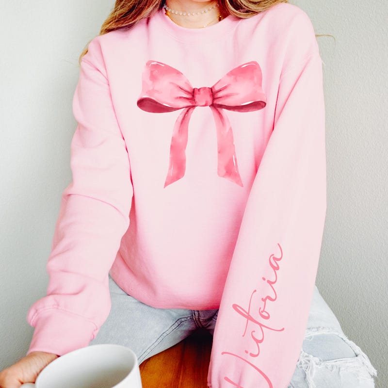 Pink Bow Shirt Customized - Etsy