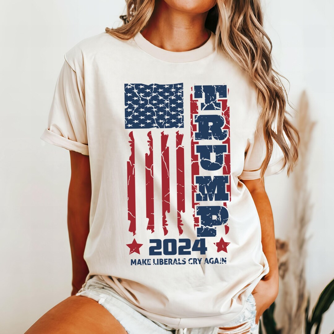 Trump 2024 Vintage American Flag Shirt, Donald Trump 2024 Election T ...