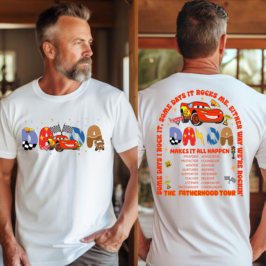Disney Cars Dada Shirt, Pixar Cars Movie Family Matching Tees, Mcqueen ...