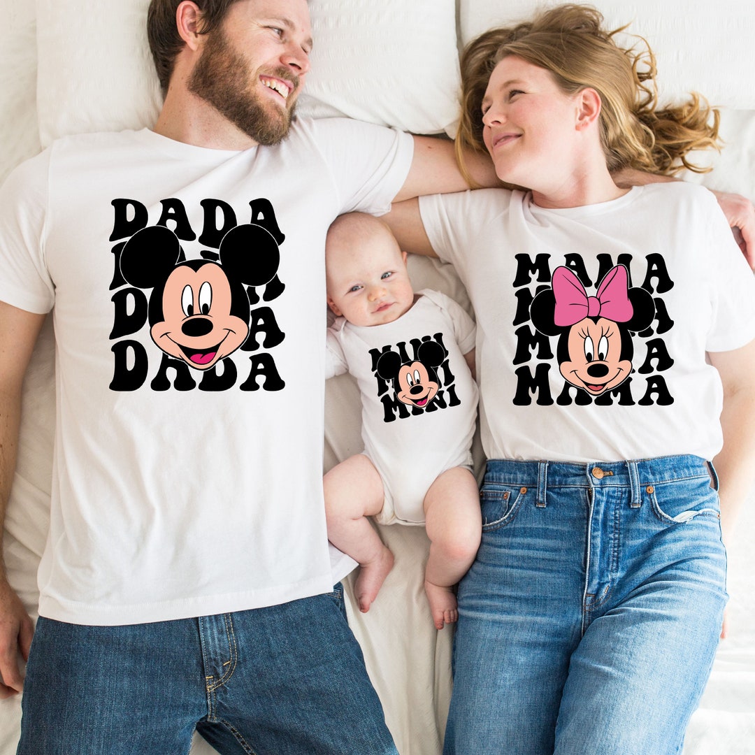 Disney Dada Mama Mini Shirt, Mouse Family Matching Shirt, Dada and Mini ...