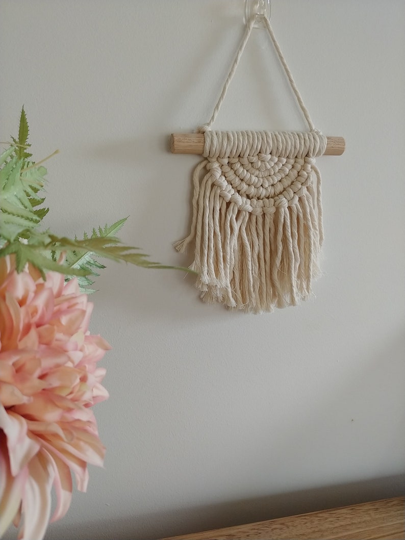 Mini Macrame Wall Hanging Mini Wall Decor Small Gift for Her - Etsy ...