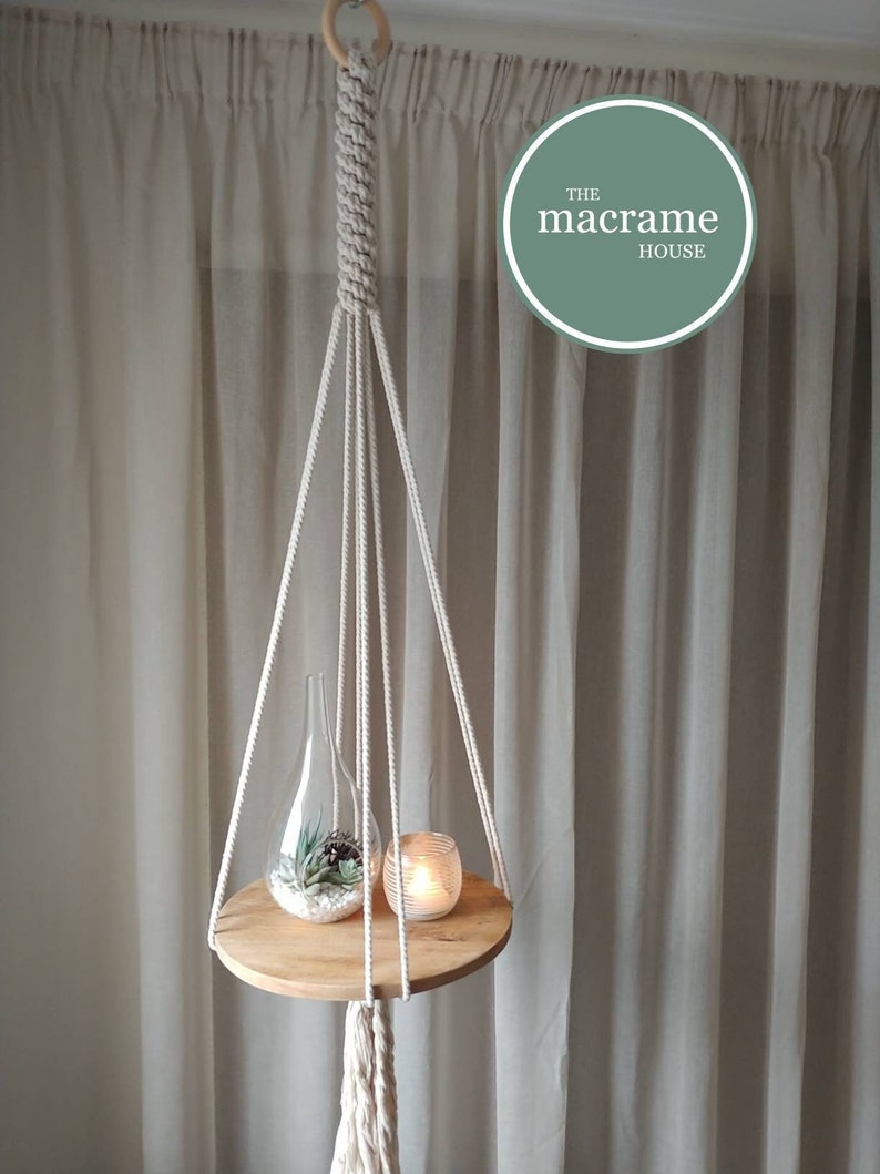 Macrame Hanging Table Macrame Plant Hanger Hanging Shelf - Etsy