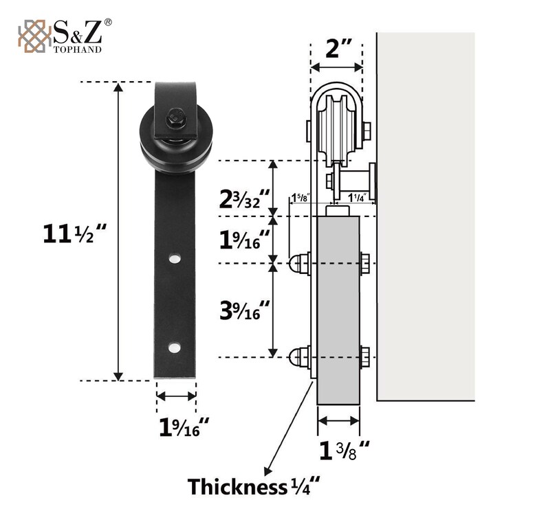 S&Z TOPHAND 5-17FT Double Gate Classic Sliding Barn Door - Etsy