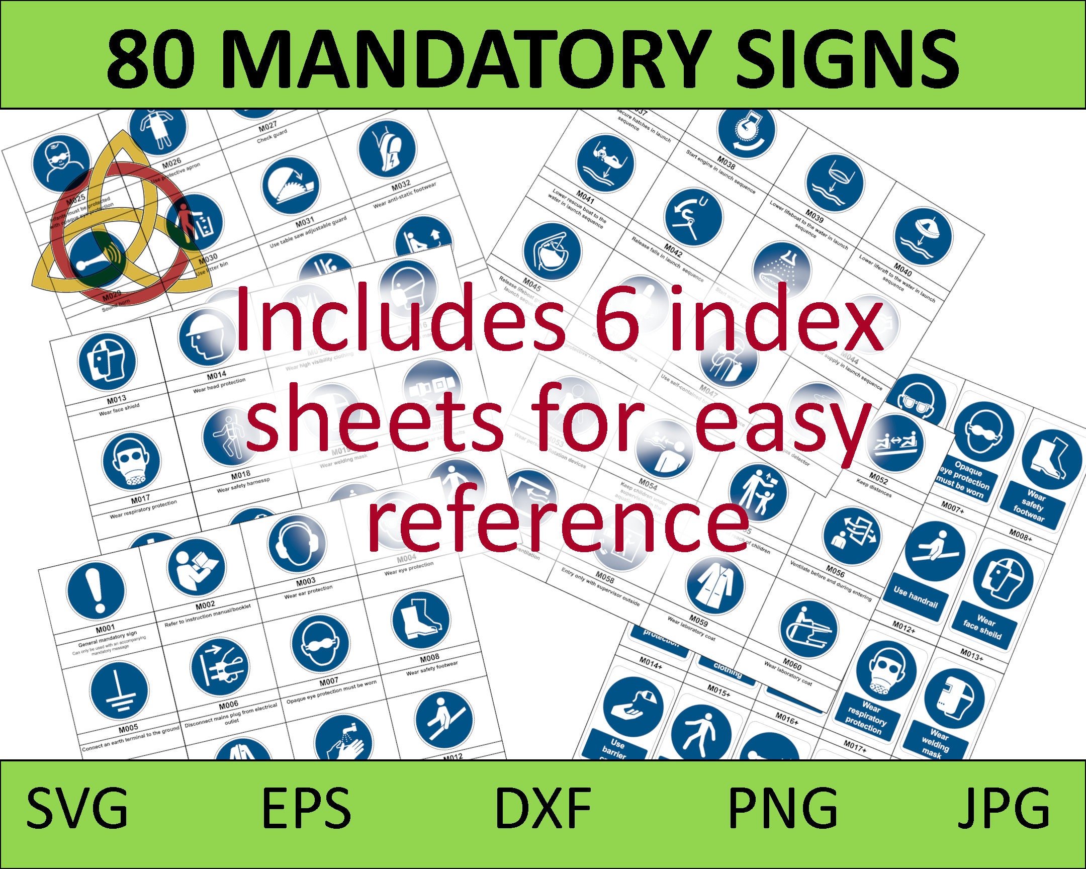 60 Mandatory Signs & Symbols Including 20 With Text Added - Etsy