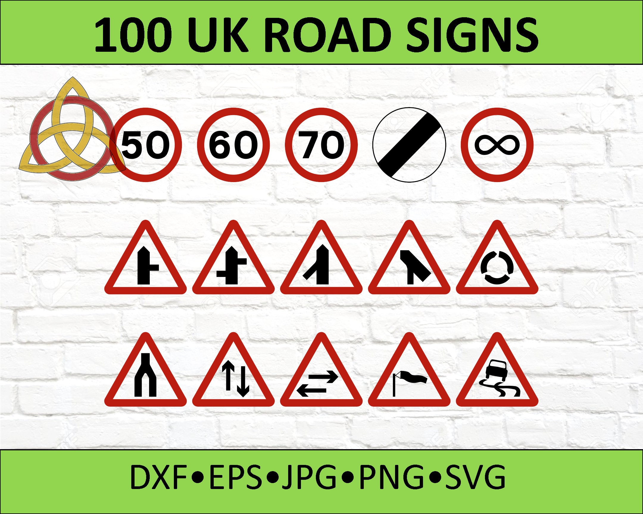 100 UK Road Signs ~ - Etsy UK