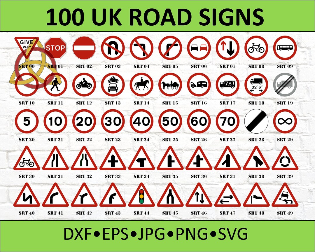 100 UK Road Signs Etsy UK 100 UK Road Signs Etsy UK