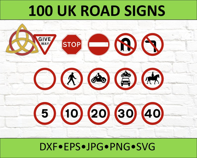 100 UK Road Signs ~ - Etsy UK