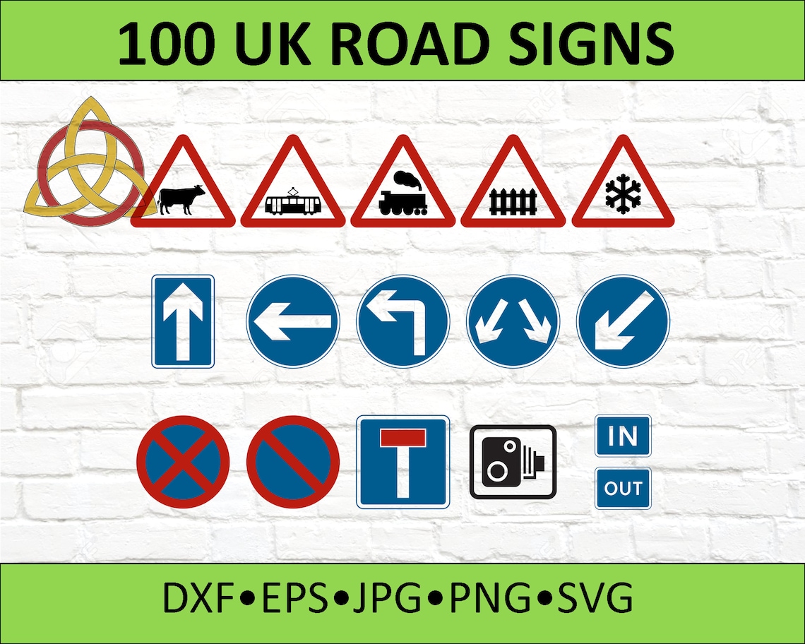 100 UK Road Signs ~ - Etsy UK