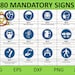 60 Mandatory Signs & Symbols Including 20 With Text Added - Etsy