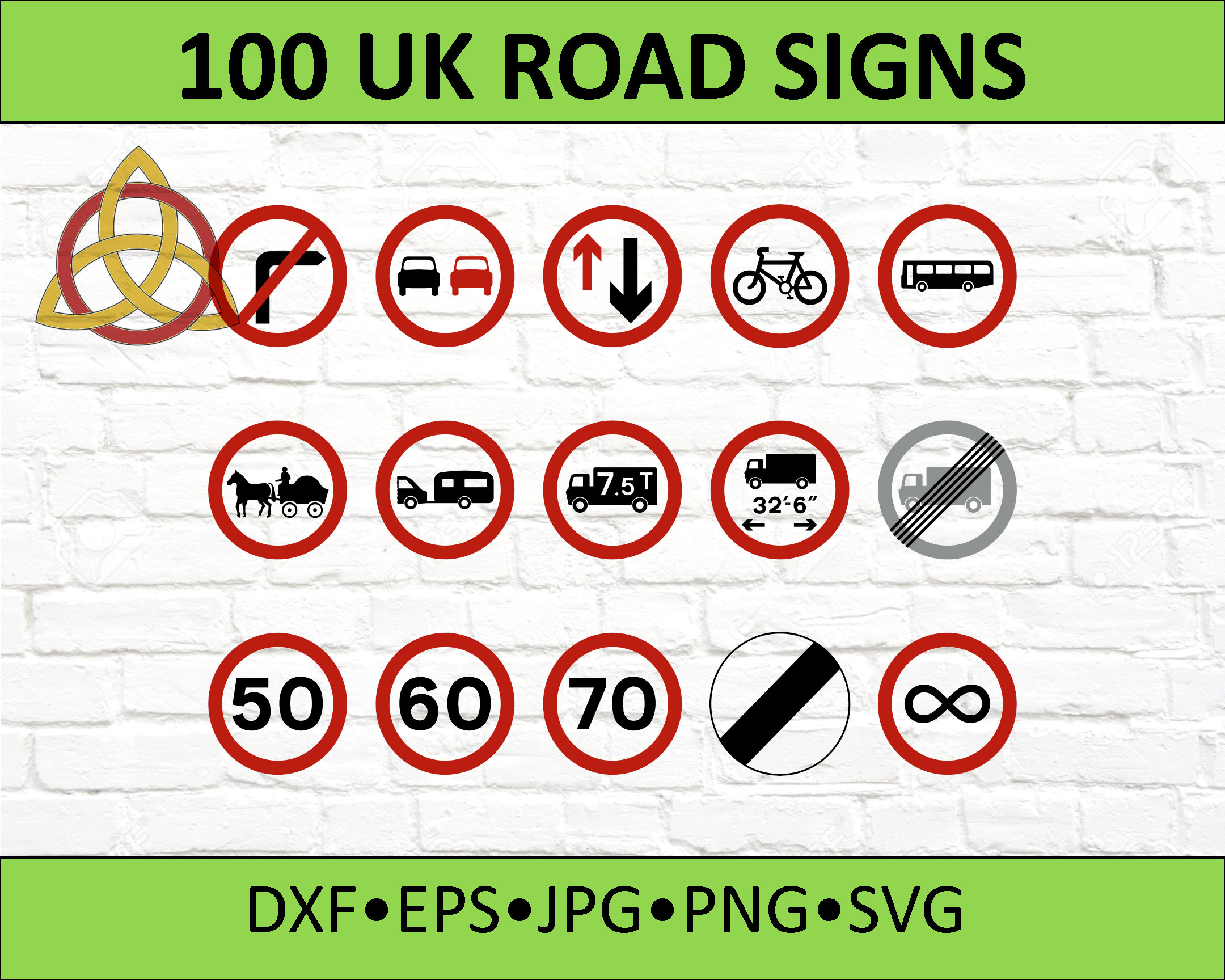 100 UK Road Signs ~ - Etsy