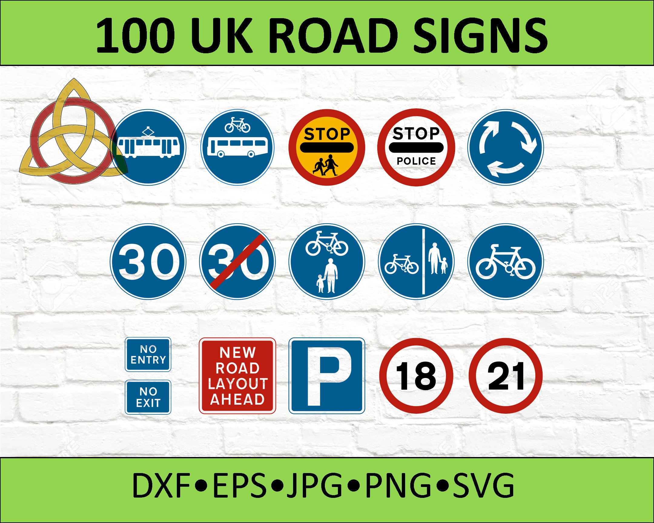 100 UK Road Signs ~ - Etsy UK