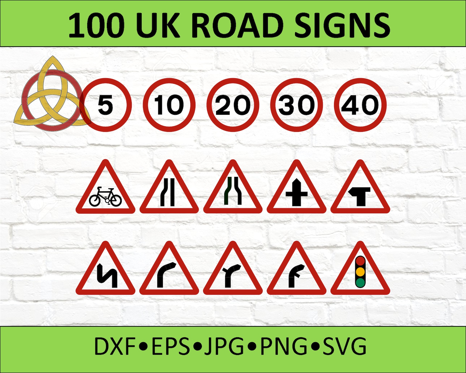 100 UK Road Signs ~ - Etsy