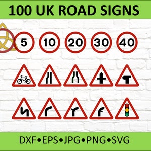 100 UK Road Signs ~ - Etsy UK
