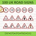 100 UK Road Signs ~ - Etsy