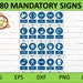 60 Mandatory Signs & Symbols Including 20 With Text Added - Etsy