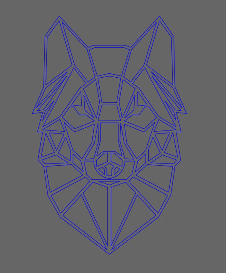 Geometric Wolf Head Dxf & Svg, Cut File - Etsy