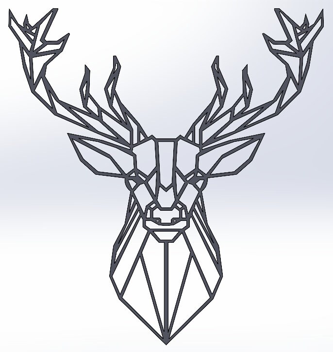 Geometric Deer Head Dxf & Svg, Cut File - Etsy