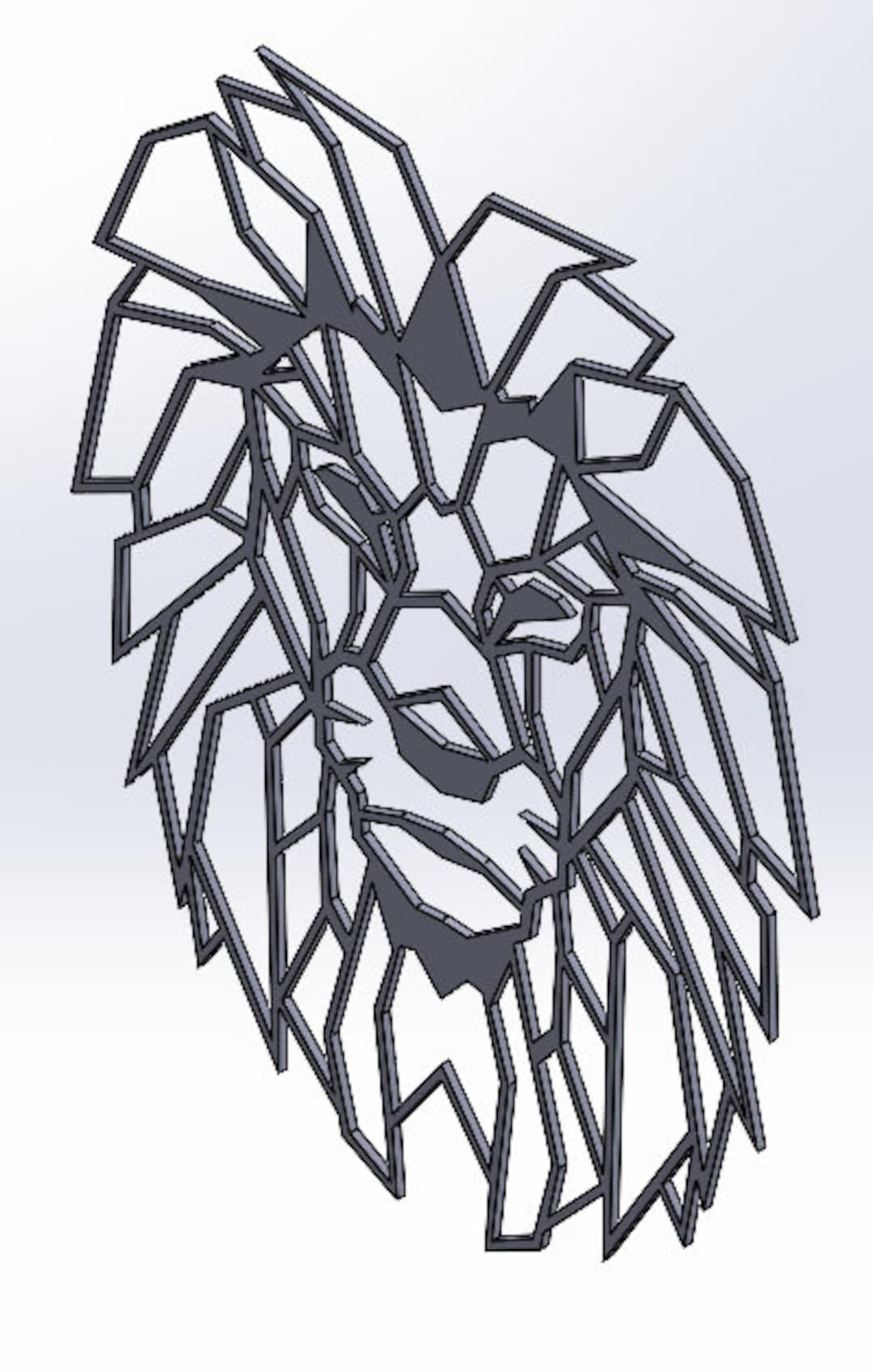Geometric Lion Head, Dxf & Svg Cutfile - Etsy