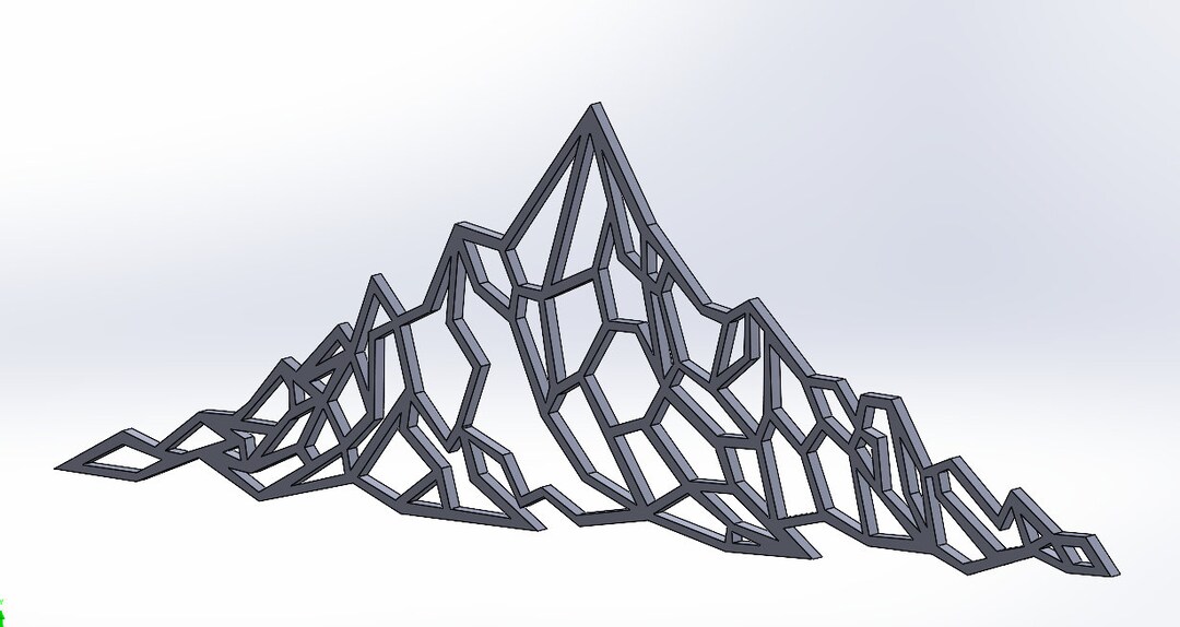 Geometric Mountain Landscape, Dxf & Svg Cut File - Etsy