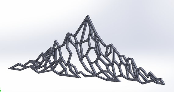 Geometric Mountain Landscape Dxf & Svg Cut File - Etsy