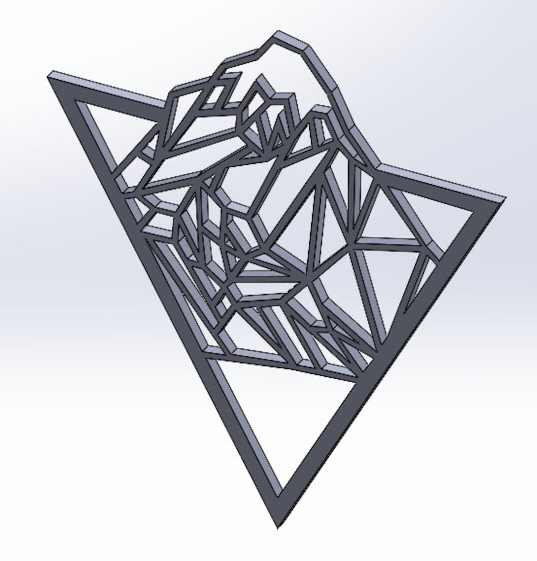 Geometric Mountain Landscape, Dxf & Svg Cut File - Etsy