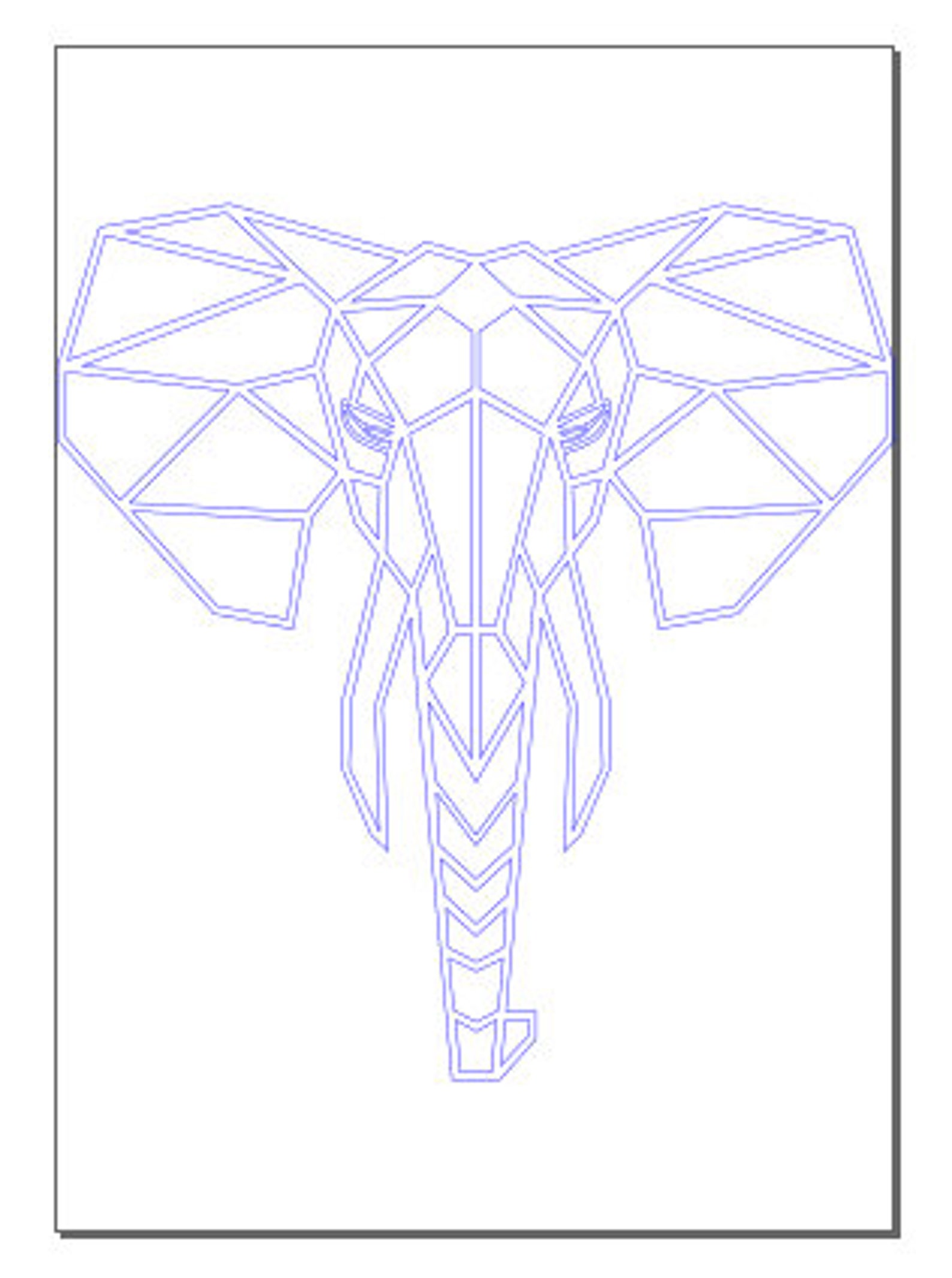 Geometric Elephant Head, Dxf & SVG Cut File - Etsy