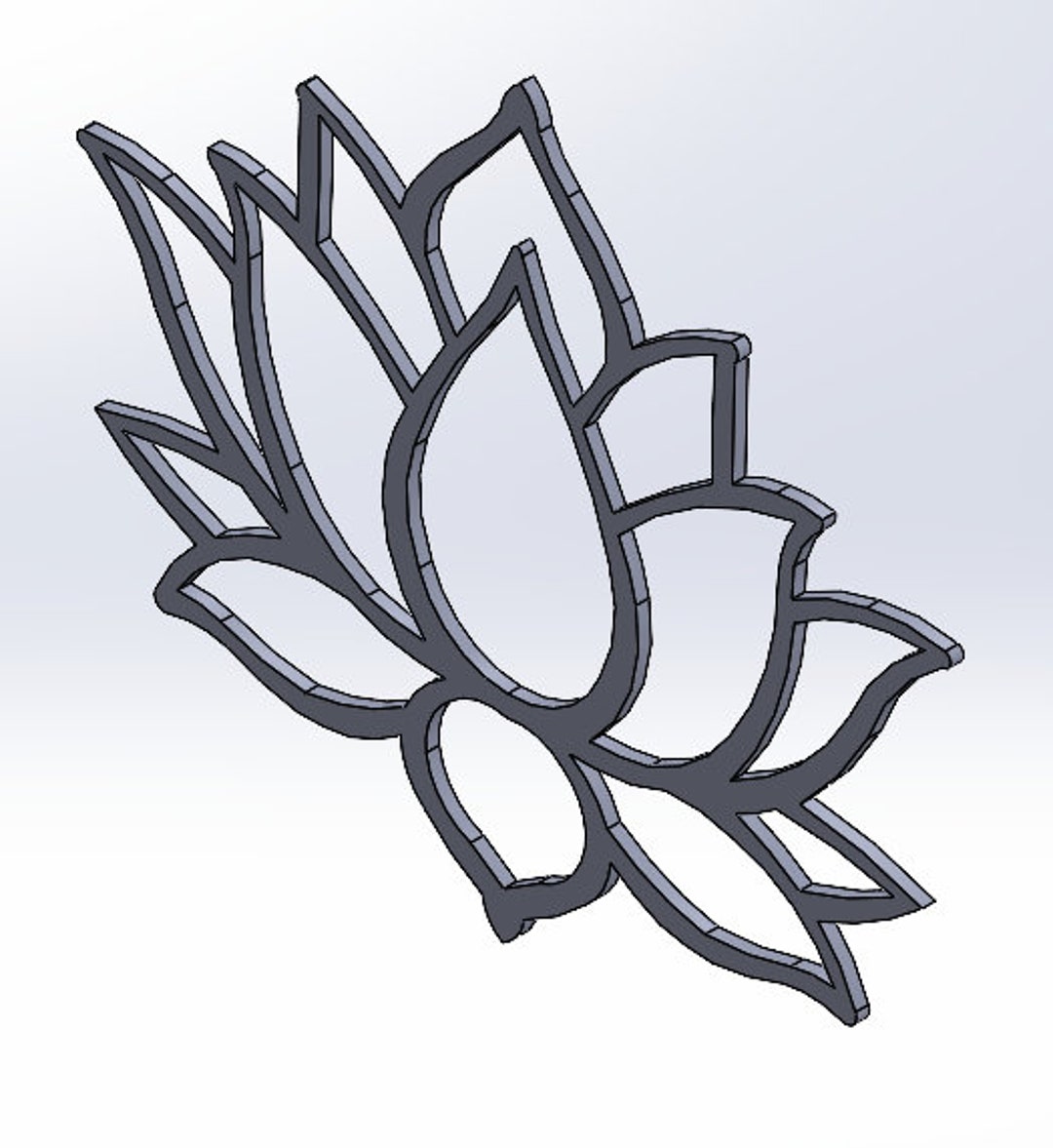 Geometric Lotus Flower, Dxf & Svg Cut File - Etsy