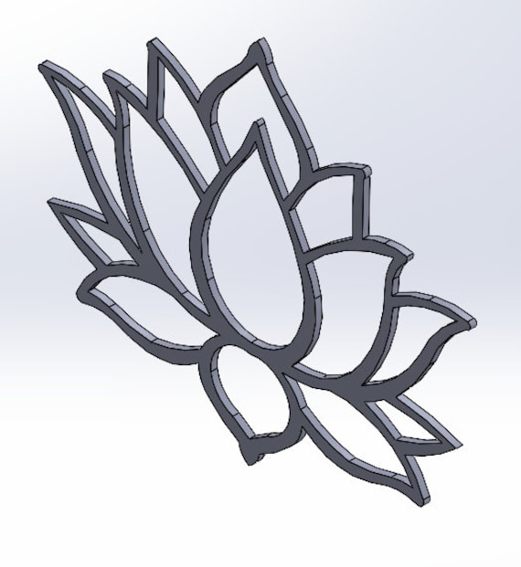 Geometric Lotus Flower Dxf & Svg Cut File | Etsy