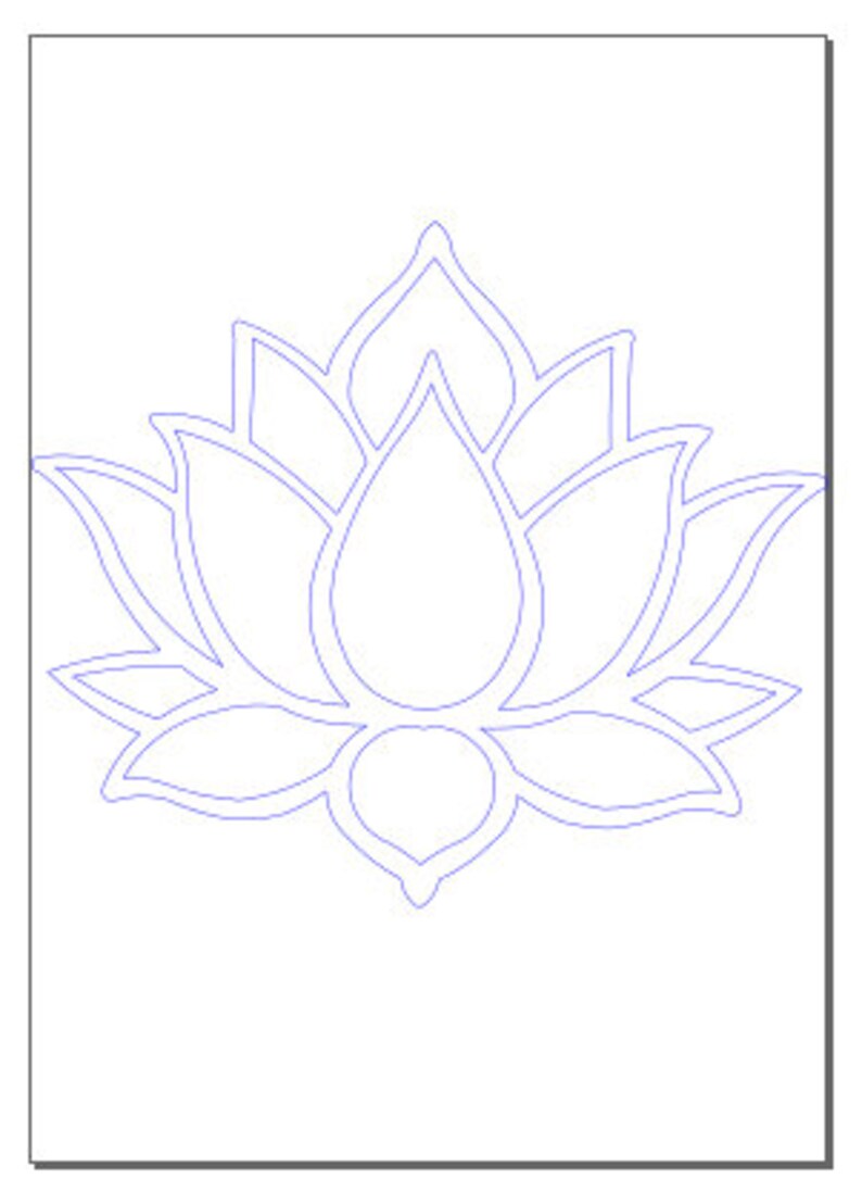 Geometric Lotus Flower, Dxf & Svg Cut File - Etsy Australia