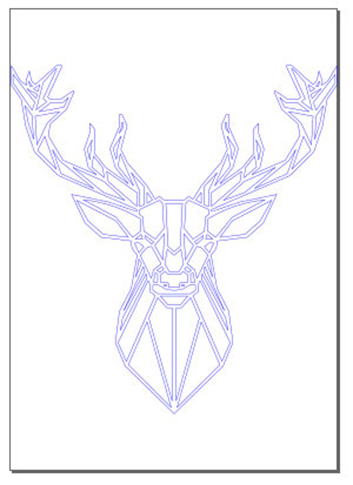 Geometric Deer Head Dxf & Svg, Cut File - Etsy