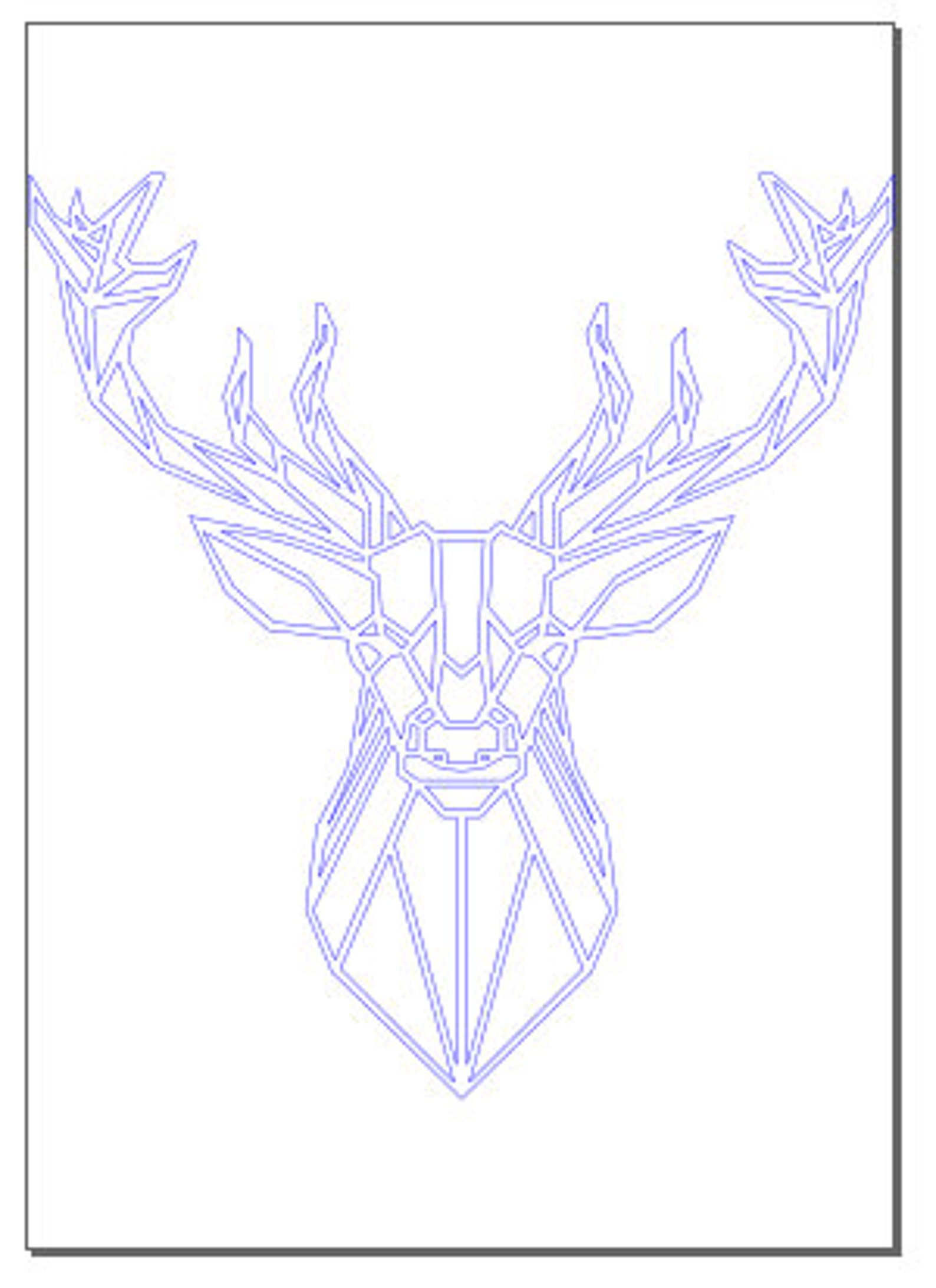 Geometric Deer Head Dxf & Svg, Cut File - Etsy