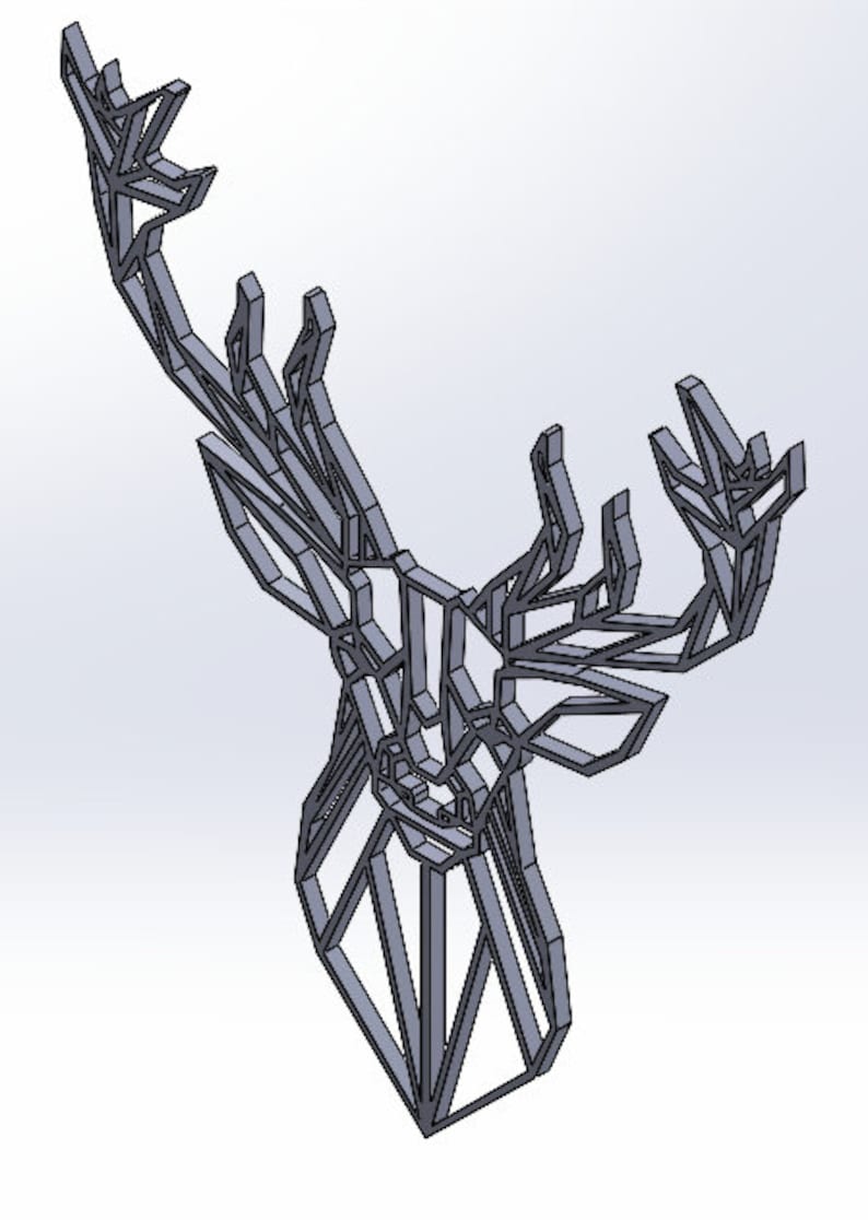 Geometric Deer Head Dxf & Svg, Cut File - Etsy