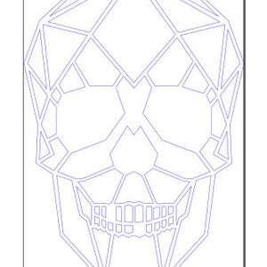 Cráneo geométrico, archivo Dxf & Svg Cut - Etsy México