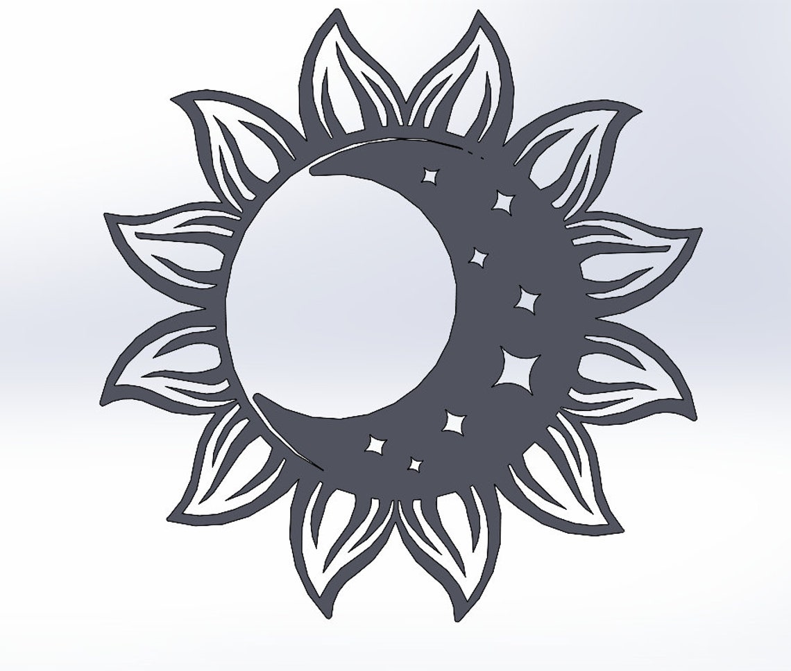 Celestial Sun, Dxf & Svg archivo de corte - Etsy España
