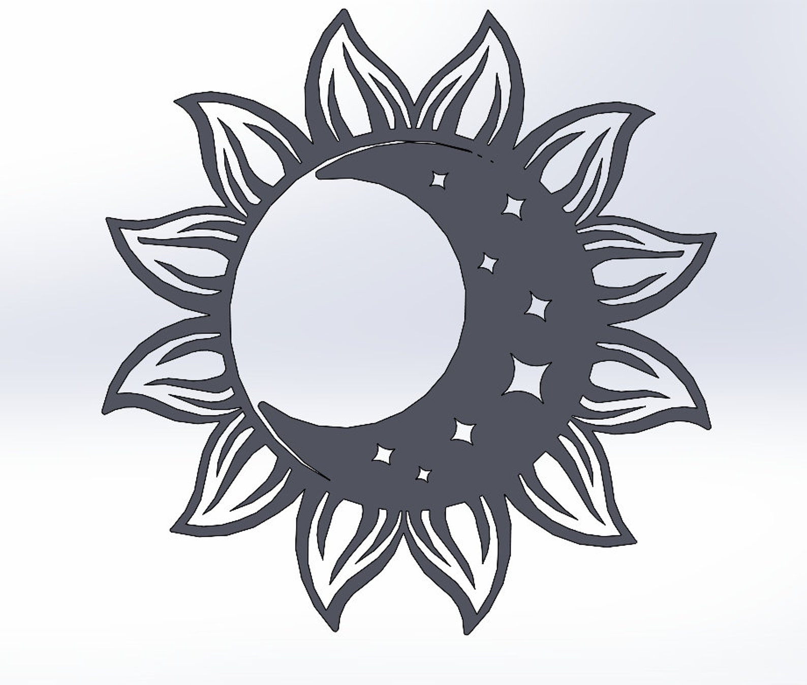 Celestial Sun, Dxf & Svg Cut File - Etsy Ireland